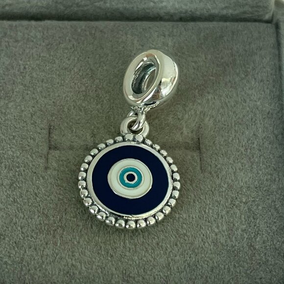 Pandora | Jewelry | Pandora Evil Eye Silver Dangle Charm | Poshmark